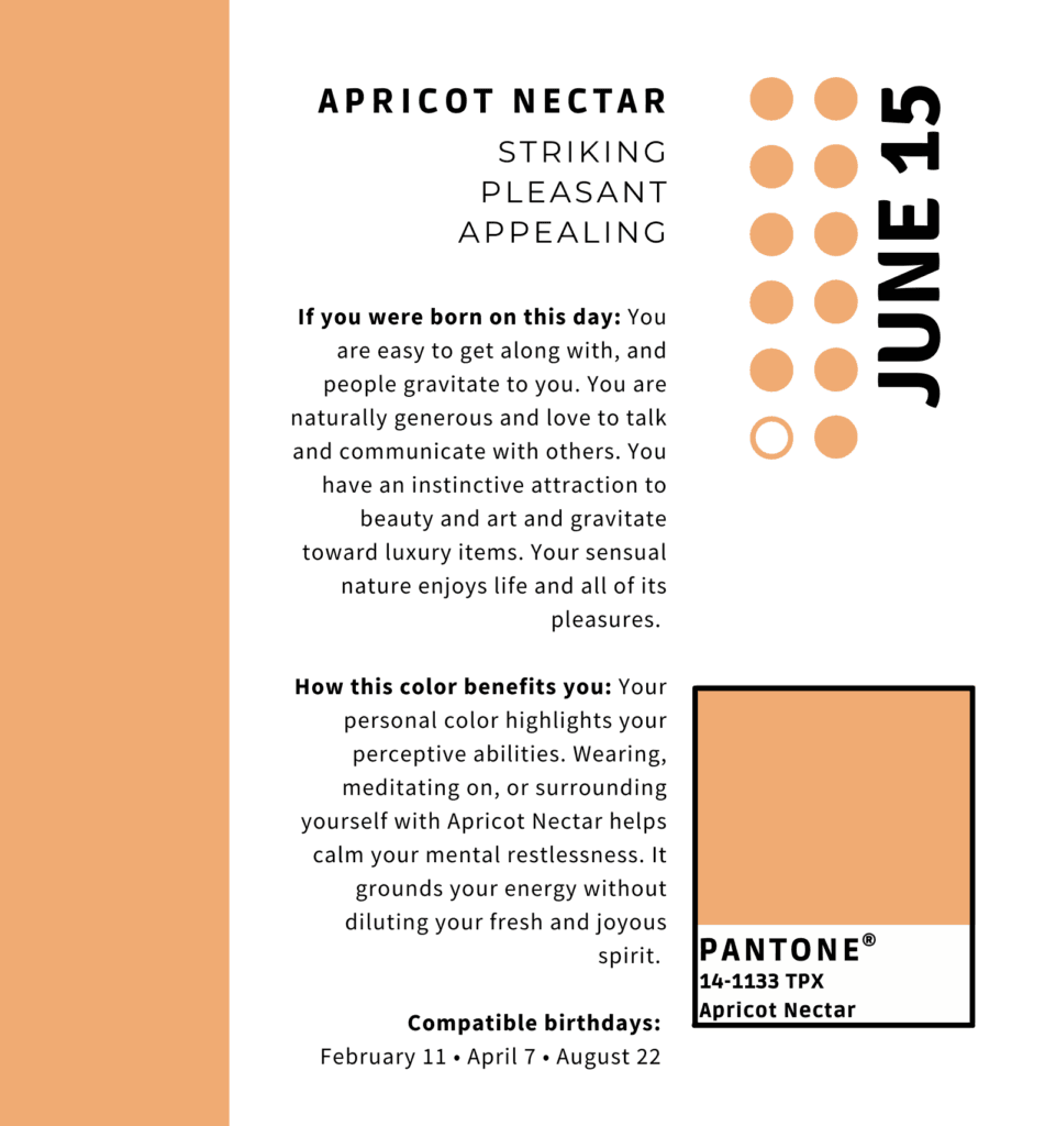 Pantone Color of the Day, Apricot Nectar June 15 - kolorguide.com