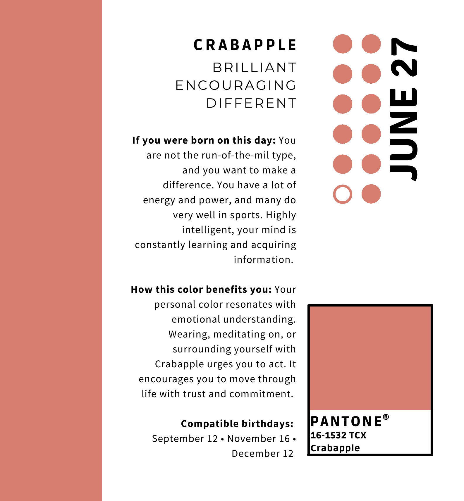 Pantone Color of the Day, Crabapple June 27 - kolorguide