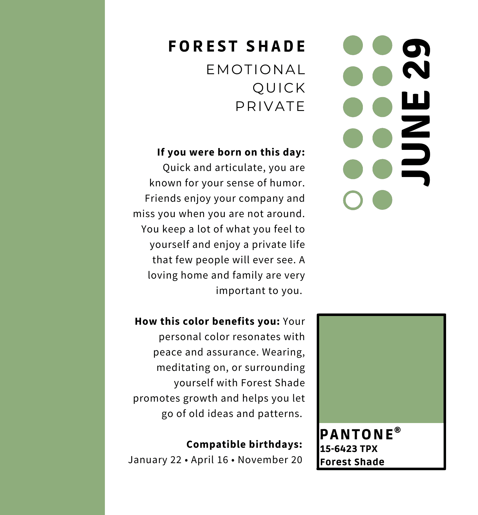 Pantone Color of the Day, Forest Shade June 29 - kolorguide