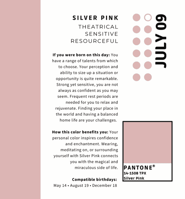 Color of the Day - Kolorguide (Pantone), Silver Pink July 09 ...